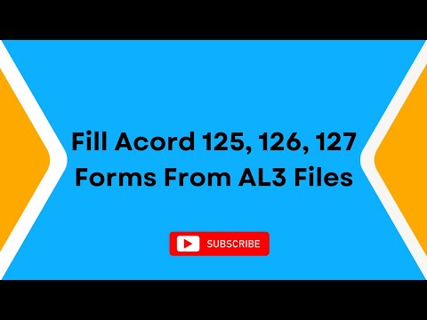 Fill ACORD 125, 126, 127 forms from AL3 files