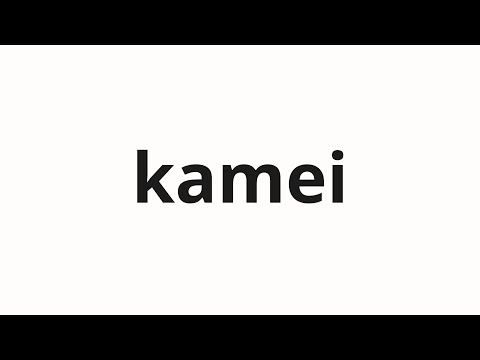 How to pronounce kamei | 家名 (family name in Japanese)