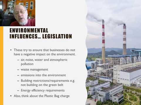A Level Business for EdExcel: PESTLE- Environmental factors