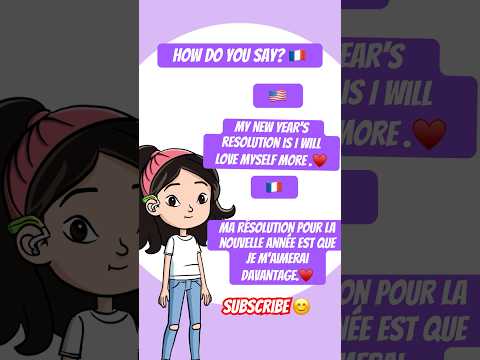 NEW YEAR’S RESOLUTION IN FRENCH🇫🇷#shorts #french #viralshorts #learnfrench #newyearresolution #yt