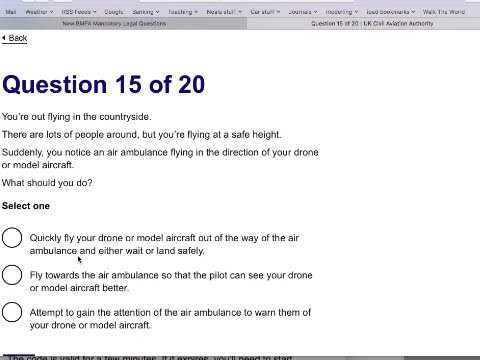CAA drone test example questions