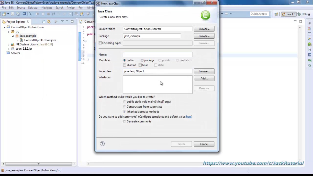 Convert Java Object to JSON using GSON API Tutorial