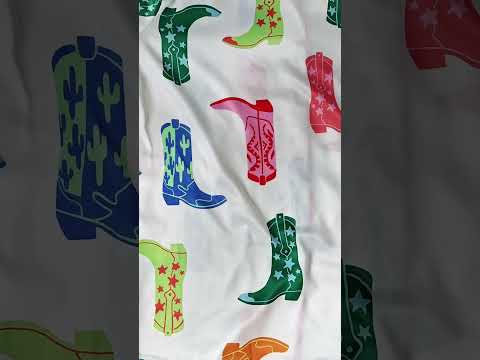 Colorful Cowboy Boot Pajama Set - Sheshow.com