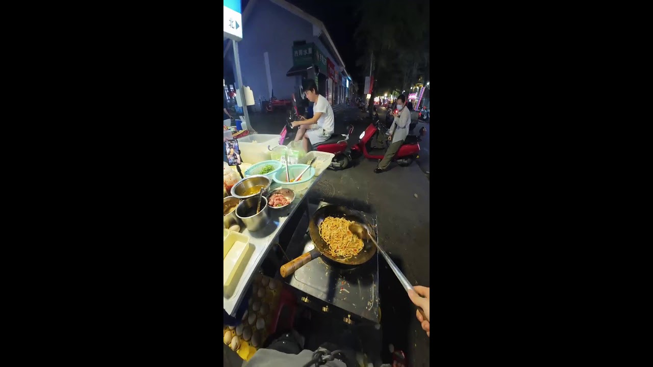 Haozai stir-fried rice noodles Chinese street snacks 🔴 Live Stream