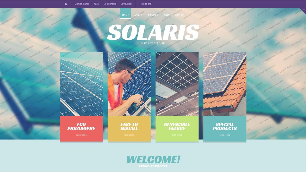 Solar Energy Responsive Website Template - 46916