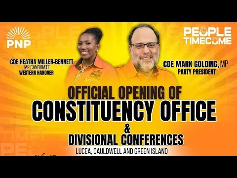 Mek Wi Talk PNP Western Hanover Conference and Office Opening
