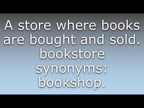 What does Bookstore mean?