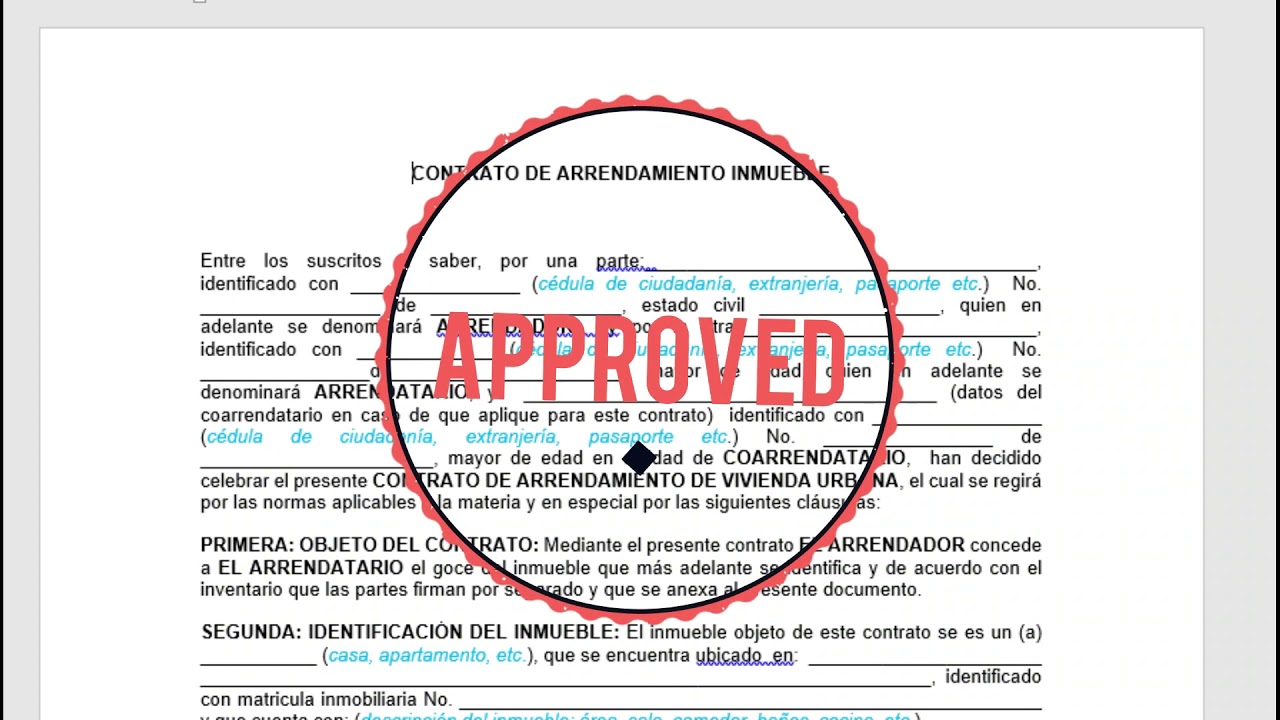 Descarga Contrato de arrendamiento actual