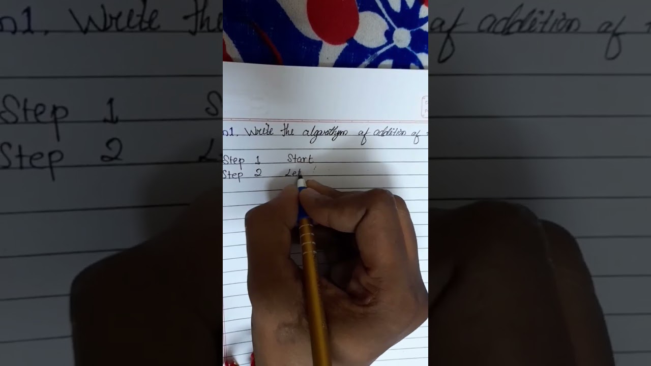 Algorithm1: sum of two number in algorithm  #alonbeat