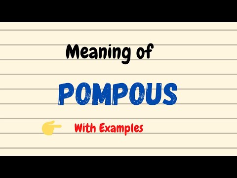 Daily vocabulary | Pompous Meaning | Vocabgram