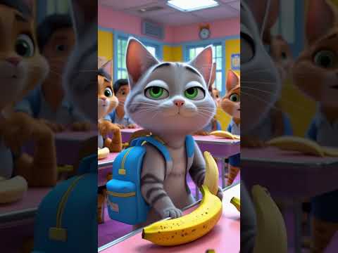 The Adventures of Whiskers: The Banana Mystery | 3D Animated Short Story #ai #catshorts #aicat #cat