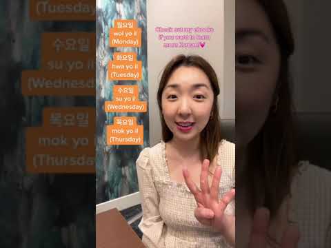 Days of the week in Korean🤩 #koreanlearning