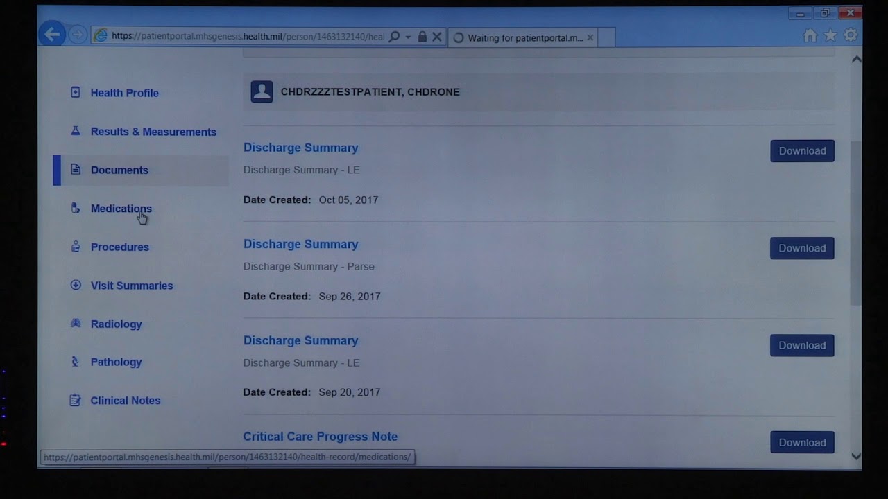 MHS GENESIS Tutorial: Accessing your health record