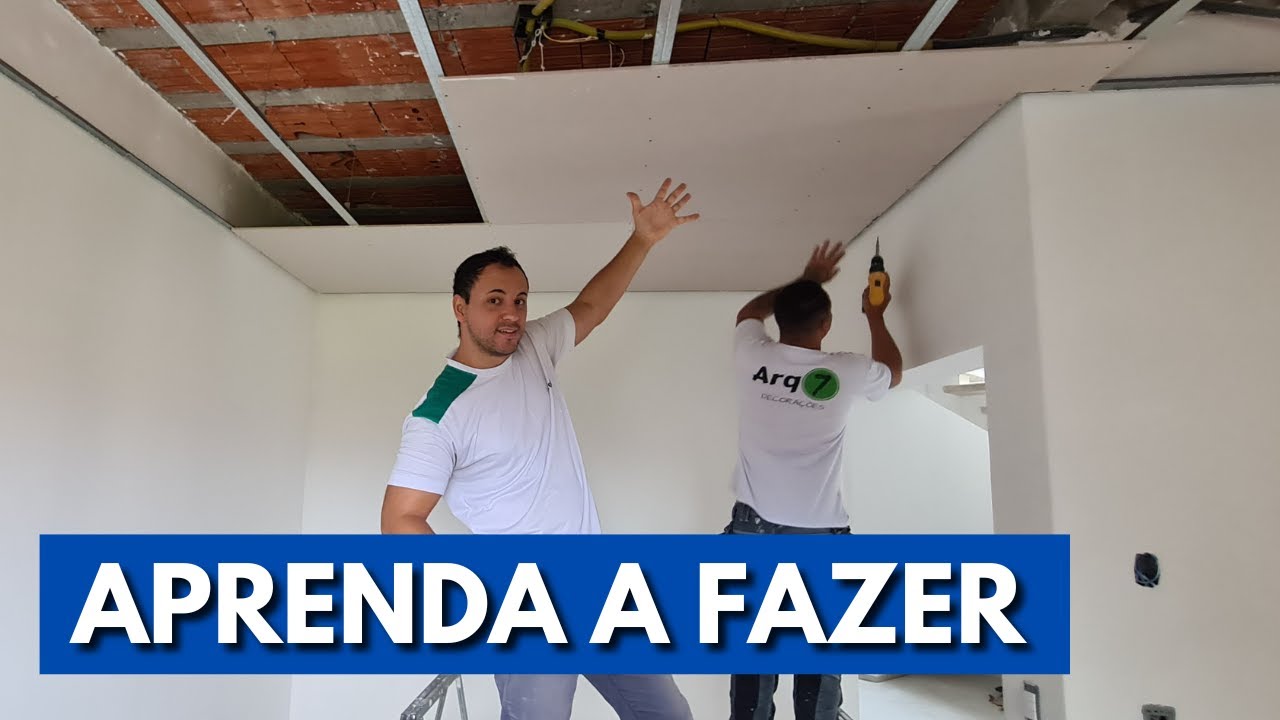 COMO FAZER FORRO DE GESSO EM CASA COM LAJE PARTE 2