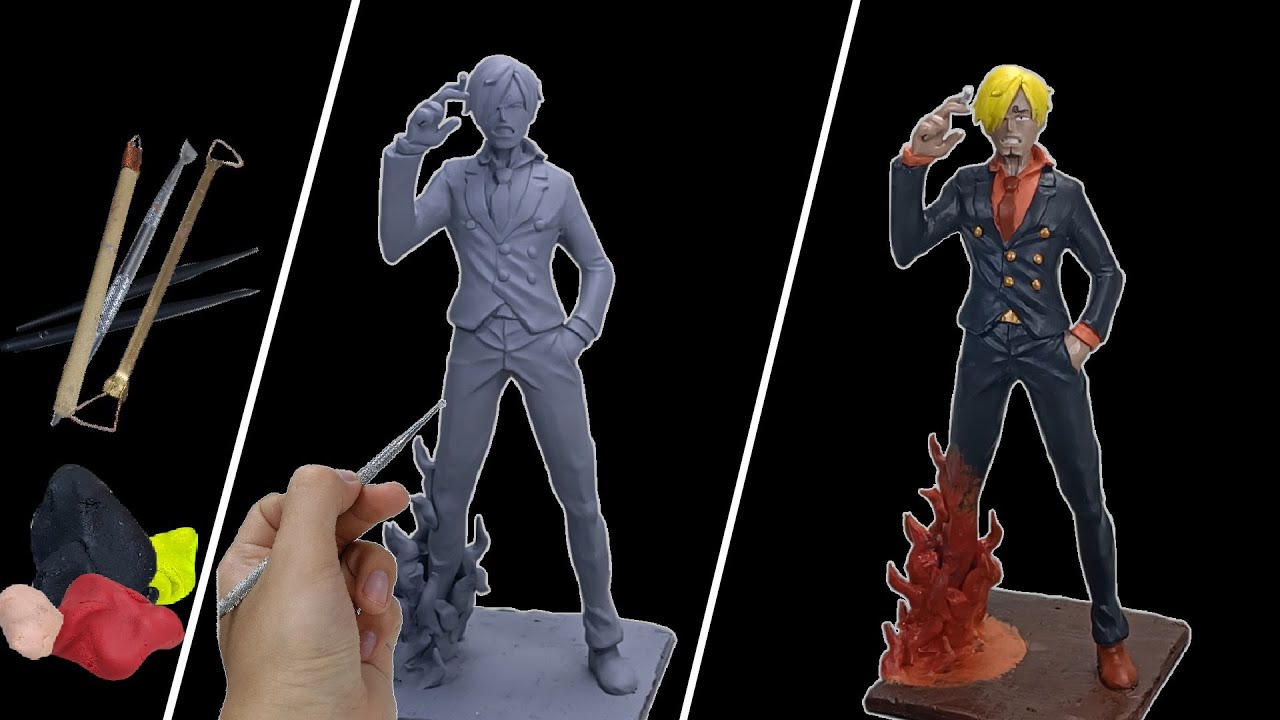 Sanji After Timeskip Clay Figurines. “Black leg” Sanji - One piece Clay
