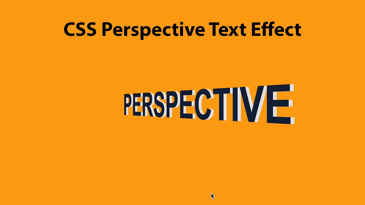 CSS Perspective Text Effect