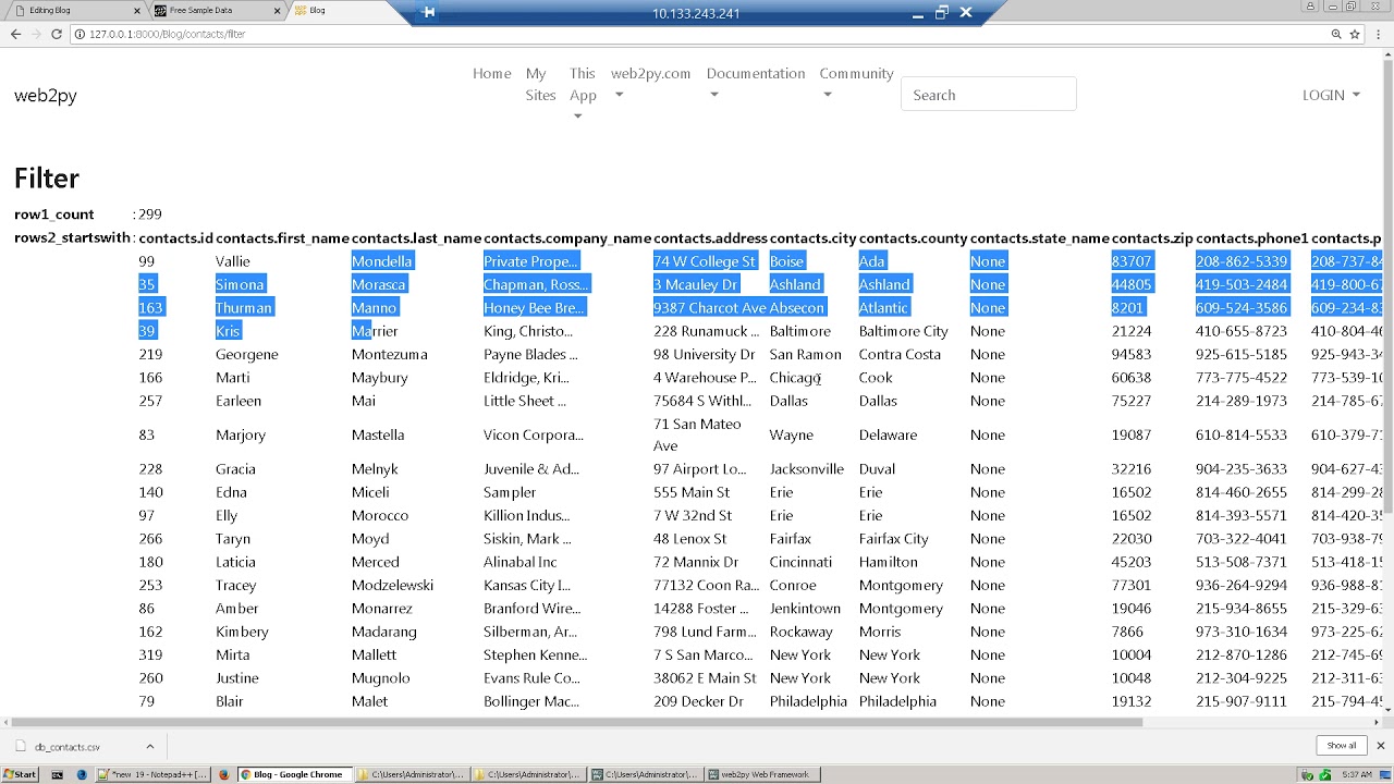 Web development using web2py and python part 19