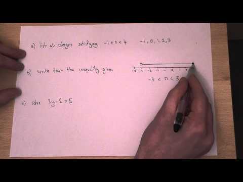 Integers satisfying inequalities and number lines (3 Golden examples) GCSE maths revision video