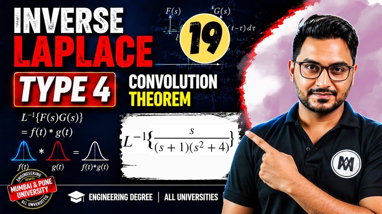 Inverse Laplace | Type 4 - Convolution Theorem | Problem 1 | Engineering Maths