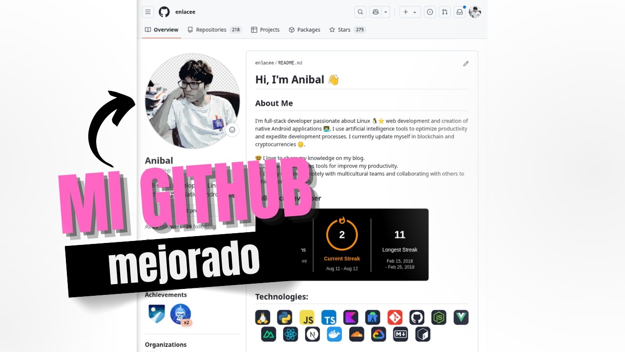 Mejorando mi GitHub en 1 minuto (ANTES vs DESPUÉS)