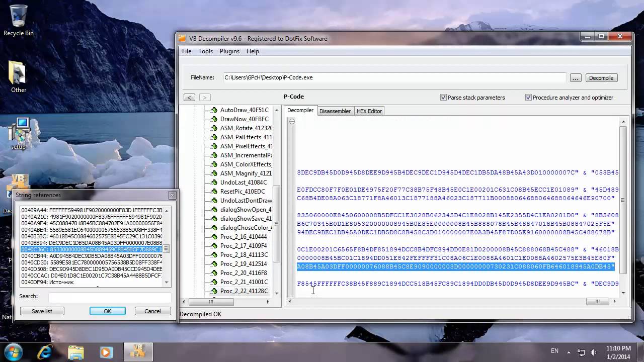 VB Decompiler - P-Code Decompilation