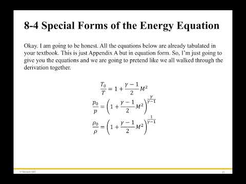 Isentropic Flow Properties