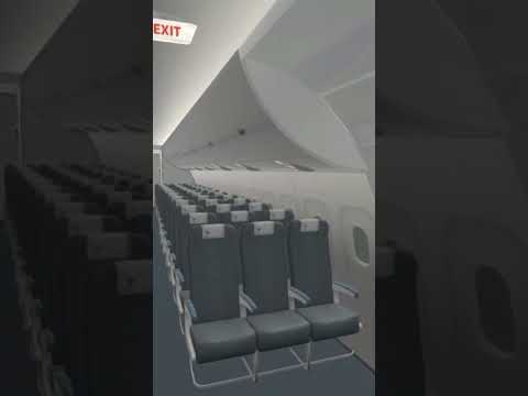 Airbus A350-800 plane inside cabin tour