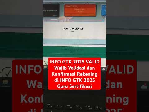 Info gtk 2025 valid wajib validasi konfirmasi rekening info gtk guru sertifikasi #shorts #infogtk