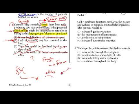 June 2016 Regents Living Environment TEST review