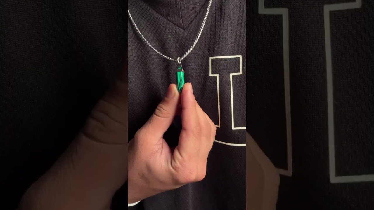 Malachite Spike Warrior Pendant for Men 💚 | Bold Statement Chain | The Men Thing