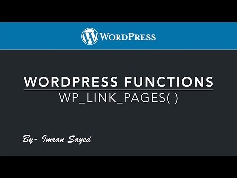 Learn WordPress Functions wp link pages function Part 5 - Mind Luster
