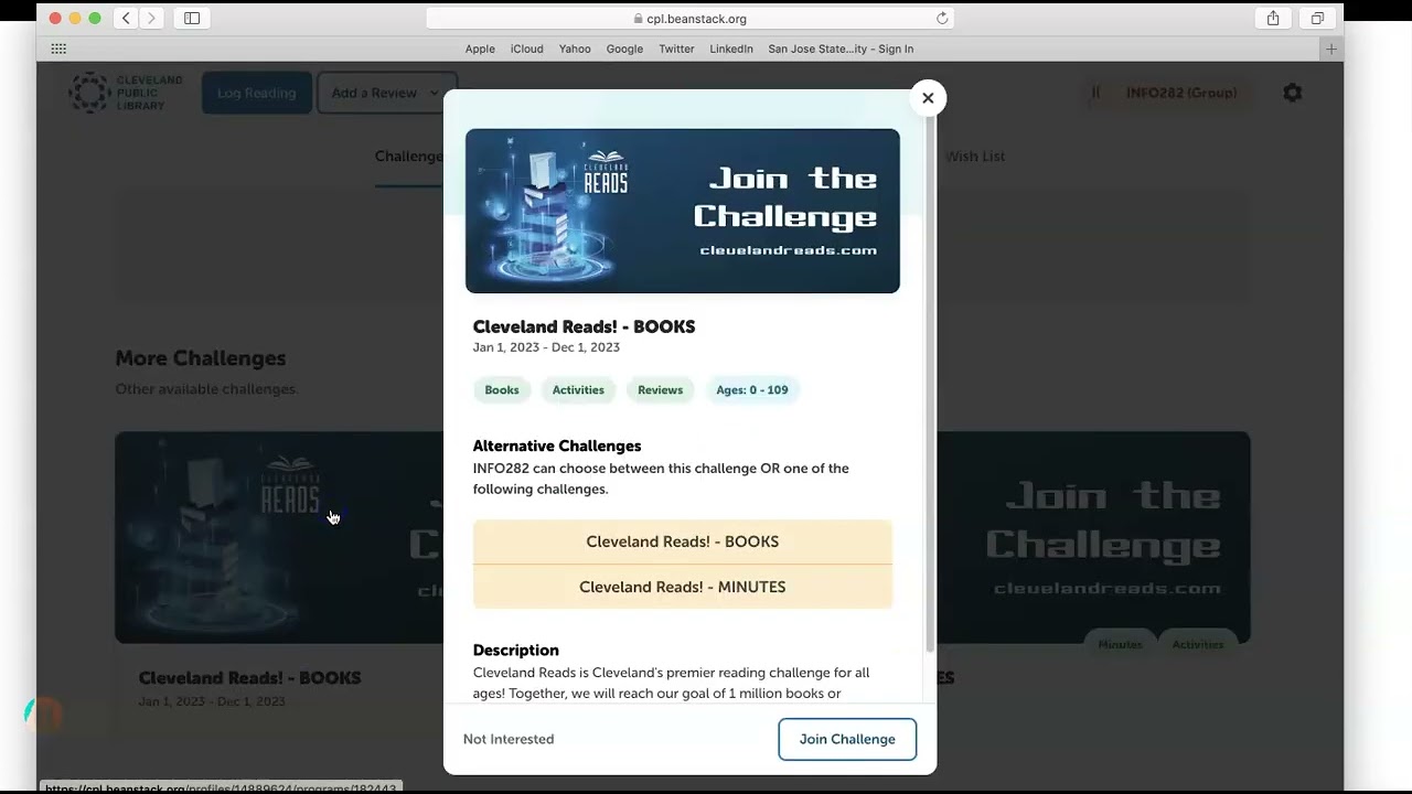 Cleveland READS | Register Class for Beanstack