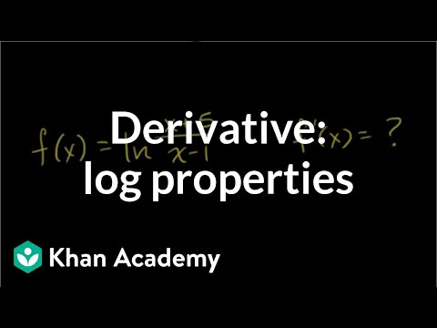 Derivative using log properties - Mathematics Video Lecture ...