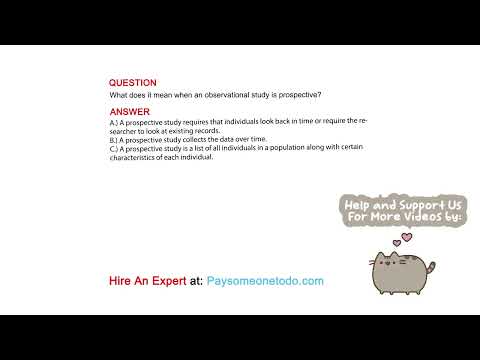 What does it mean when an observational study is prospective?
