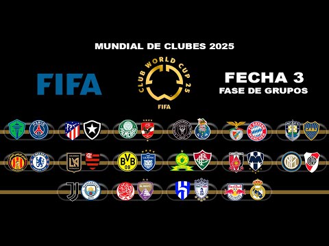 FECHAS, HORARIOS Y CANALES PARA LA JORNADA 3 DEL MUNDIAL DE CLUBES 2025 | FASE DE GRUPOS