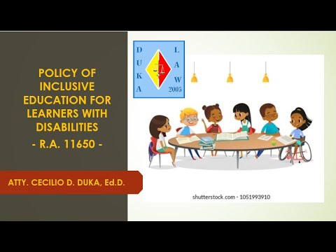 POLICY OF INCLUSION FOR LEARNERS WITH DISABILITIES