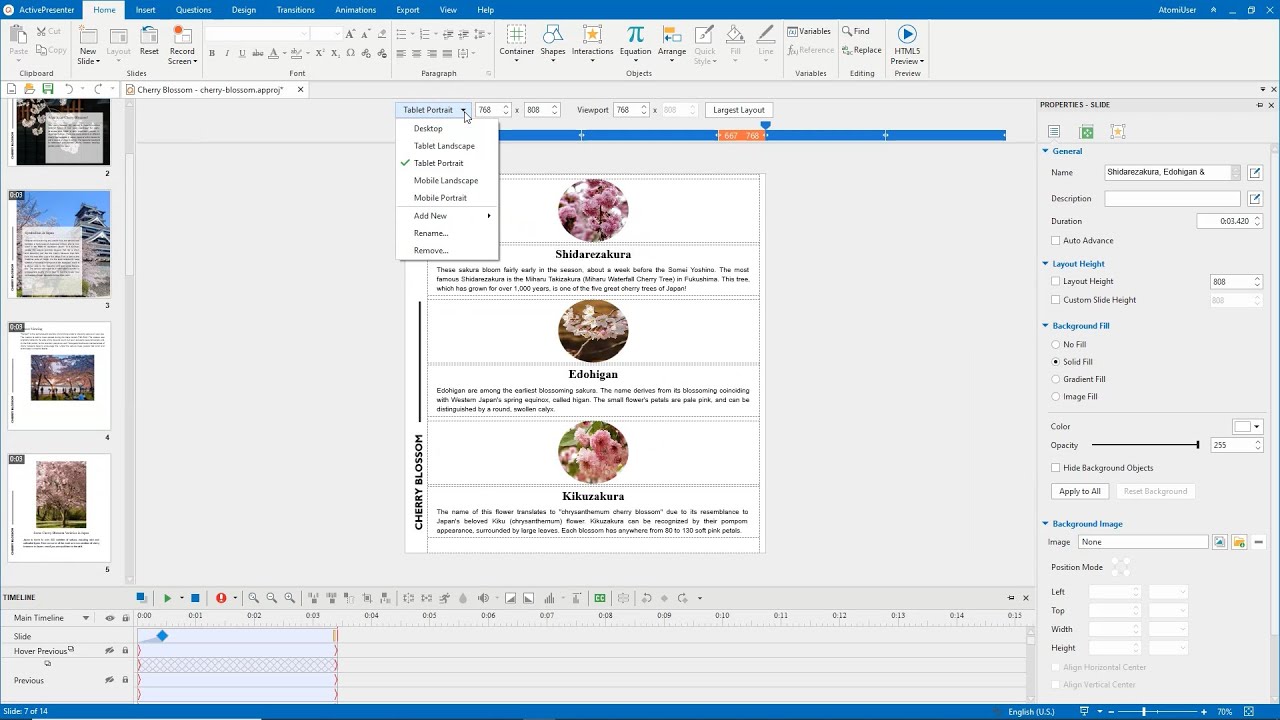 How to Create Responsive Projects - ActivePresenter 8