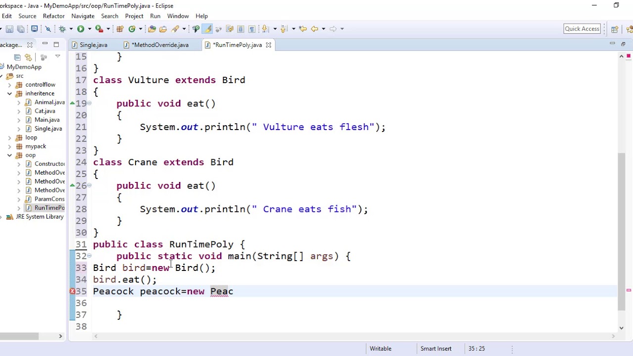 Dynamic Polymorphism in Java | Unanth Learnings