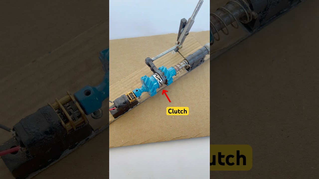 CLUTCH mechanism . manual transmission . Dc motor_ .motor for . Best mini project . tinni motor