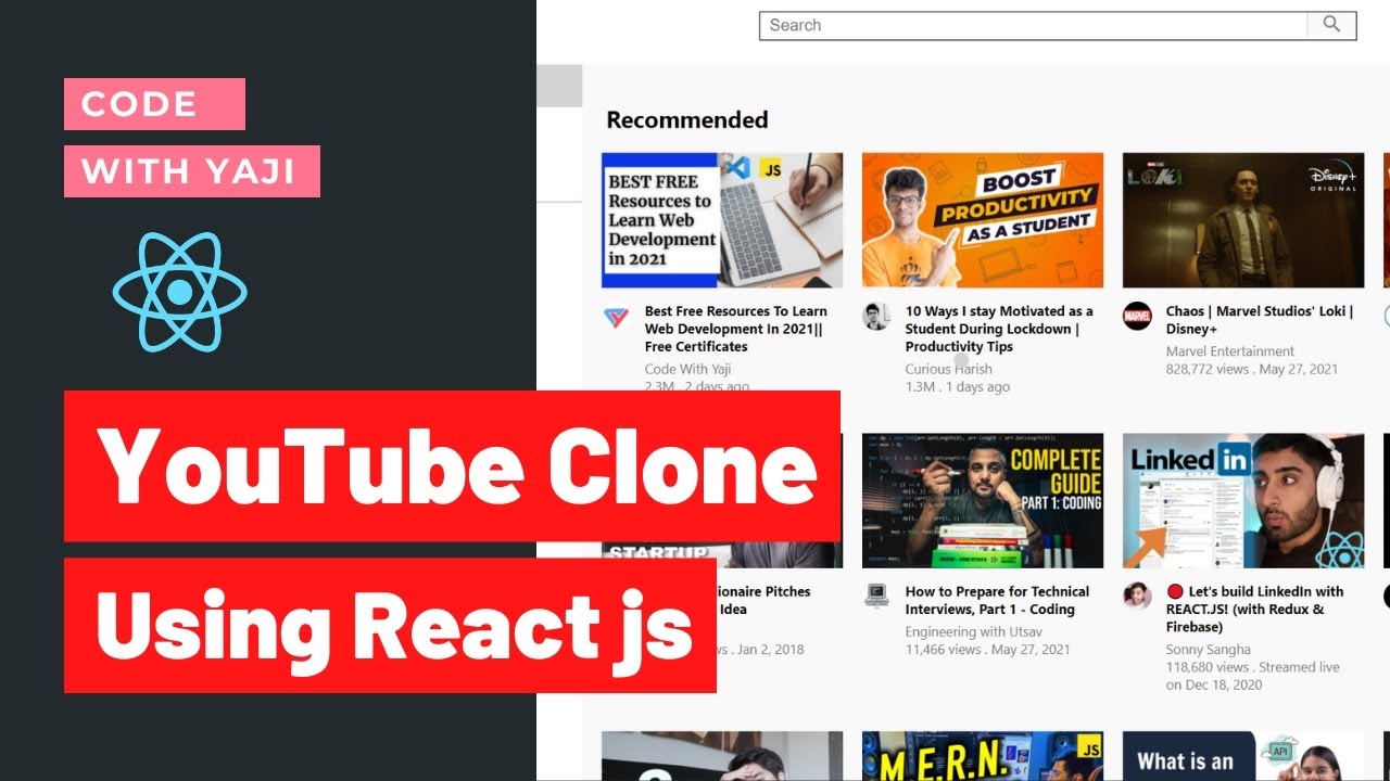 YouTube Clone In React JS
