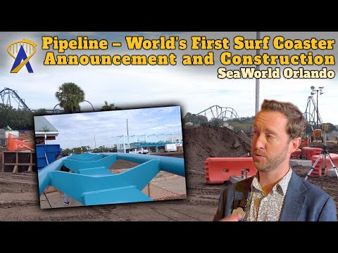 Pipeline – World's First Surf Coaster Announcement and Construction Tour at SeaWorld Orlando