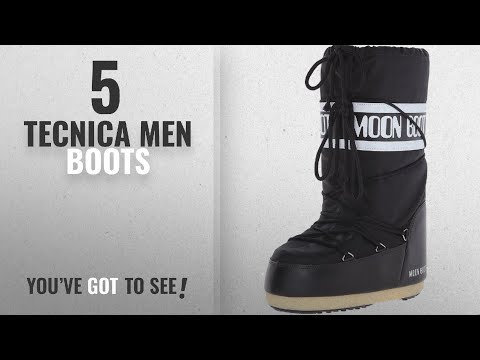 Top 10 Tecnica Men Boots [ Winter 2018 ]: Tecnica Unisex Moon Nylon Winter Fashion Boot, Black,