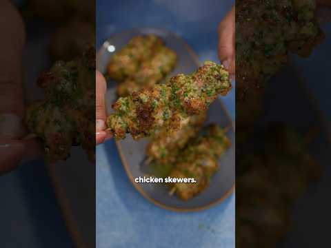 Garlic parmesan chicken skewers 