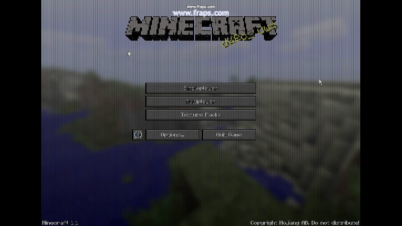 Minecraft - weird splash screen / text
