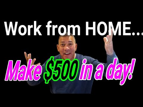Make money fast and work from home? Easy side hustle job for beginners! $500.00 a day!!