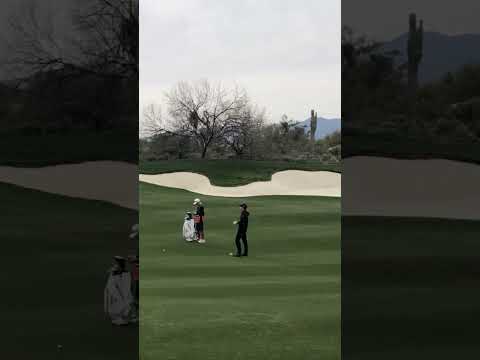 Talor Gooch hits drive well short of Mito Pereira and Carlos Ortiz. His approach impresses NO ONE.