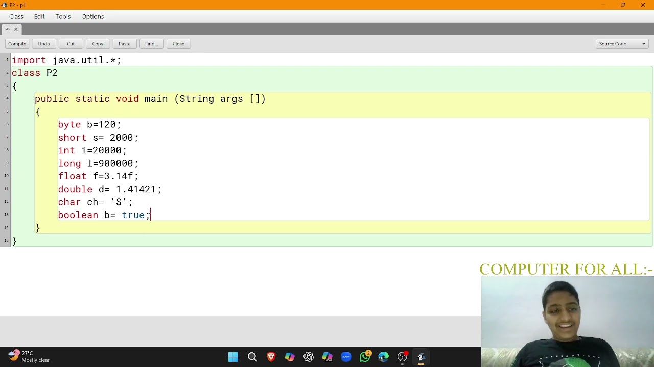 Java Data Types Explained | Primitive & Non-Primitive | ICSE Class 8 – Computer For All