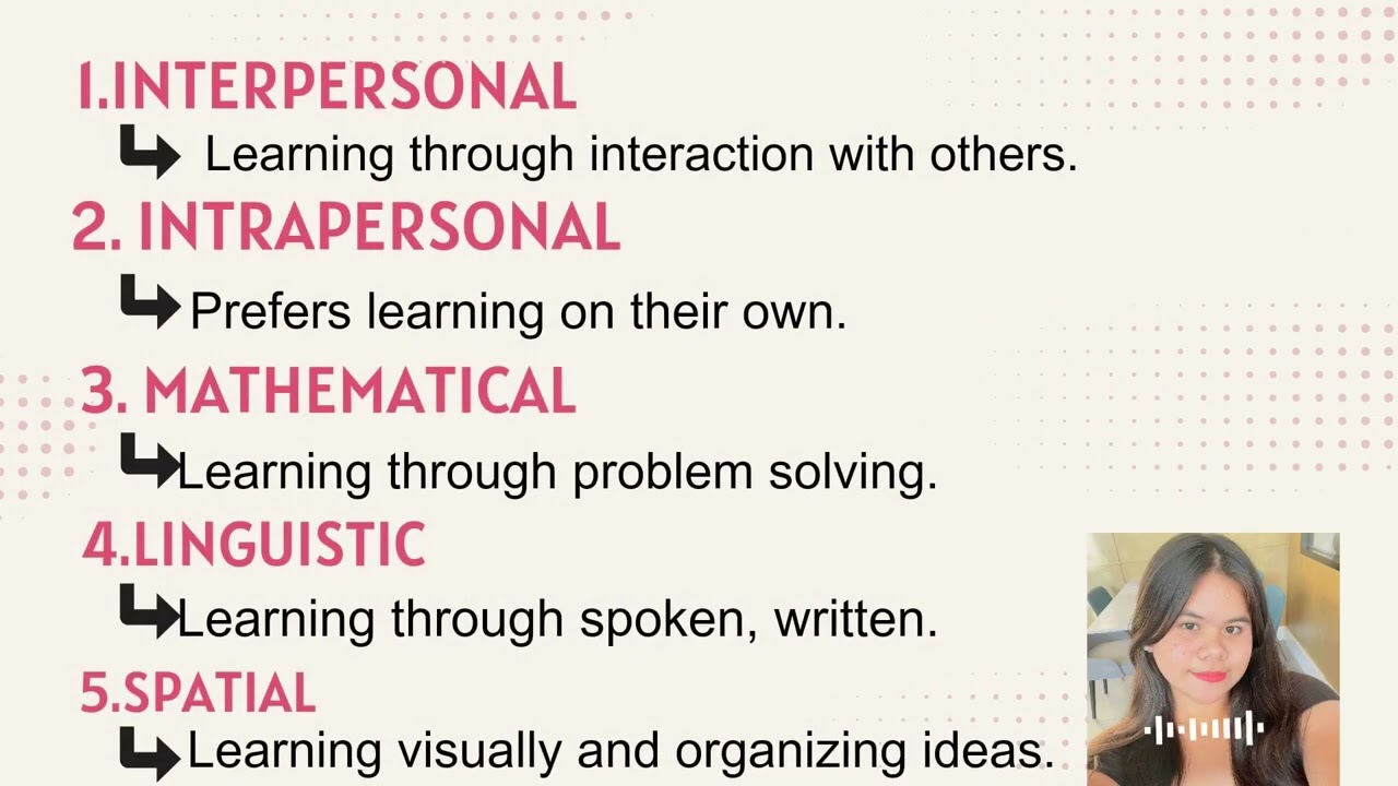MODULE 5 LEARNING/THINKING STYLES AND MULTIPLE INTELLIGENCES