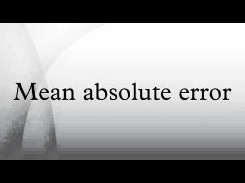 Mean absolute error