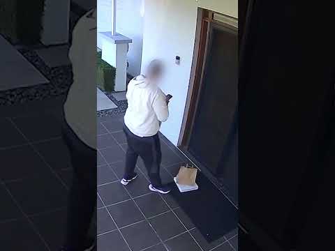 Hungry Uber Eats driver takes a photo of food being delivered, then STEALS it for himself😭 #shorts